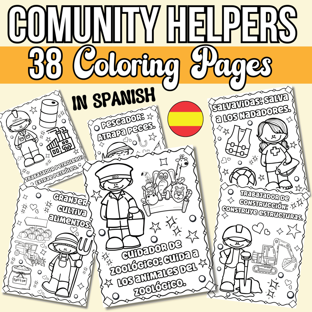 Spanish Community Helpers Coloring Pages-Labor Day Coloring Sheets ...