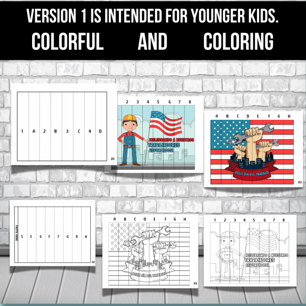 Spanish Community Helpers Agamograph Art Coloring Activities-Labor Day ...