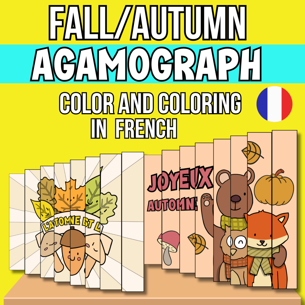 French Fall Agamograph Art Coloring Activities-Autumn activities | Made ...