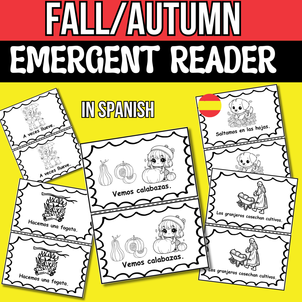 Spanish Fall Emergent Reader Mini Book-Autumn Activities | Made By Teachers