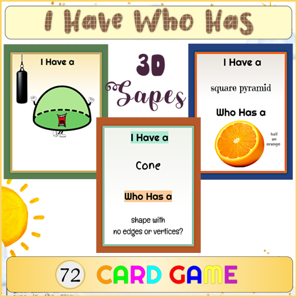 I Have, Who Has? 3D Shapes Game | Geometry, Real-World Objects & Shape ...