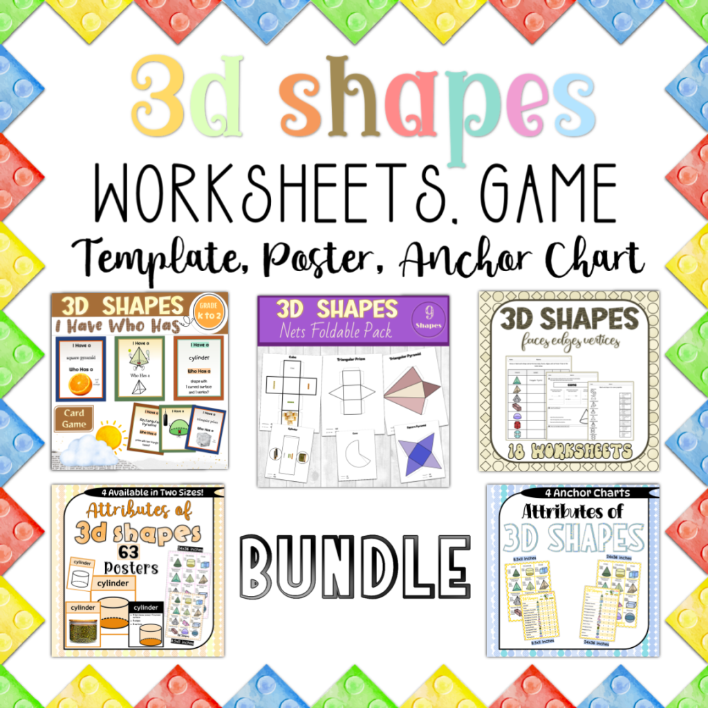 3D Shapes Faces, Edges & Vertices | Worksheets, Games, Templates ...