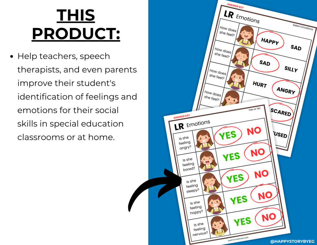 Identifying Feelings and Emotions Worksheets Activities for Social ...