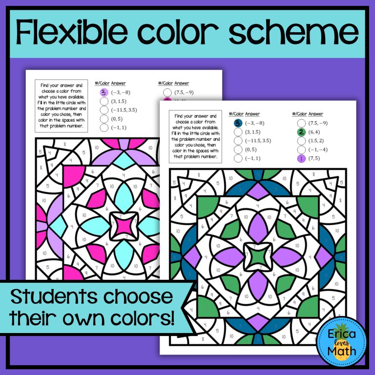 Finding the Midpoint using Midpoint Formula Color by Number Activity ...