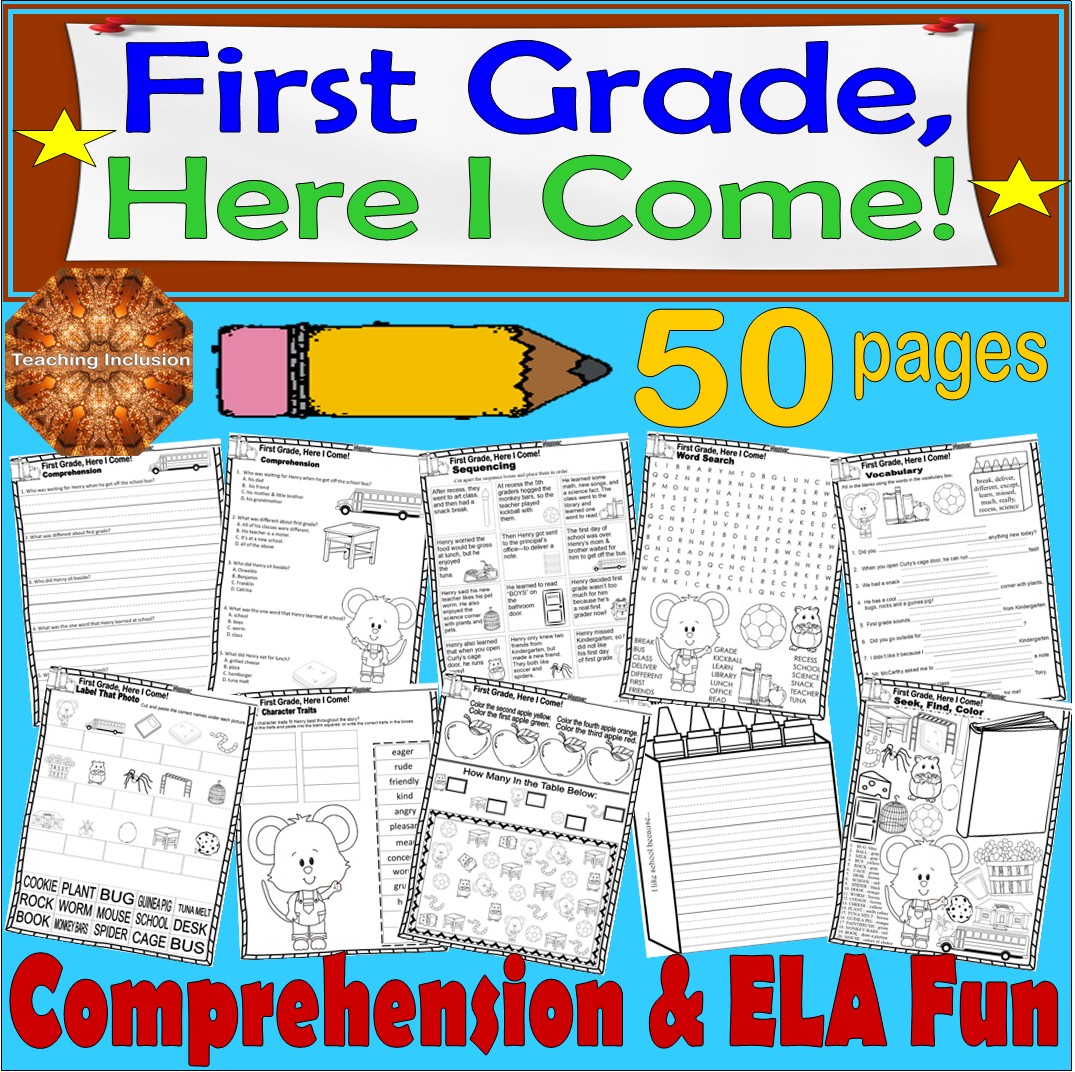 First Grade, Here I Come Back to School Read Aloud Book Companion ...