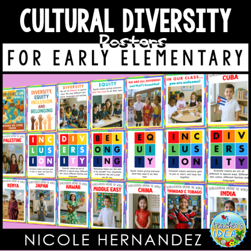 Cultural Diversity and Inclusion Posters for Early Elementary | Made By ...