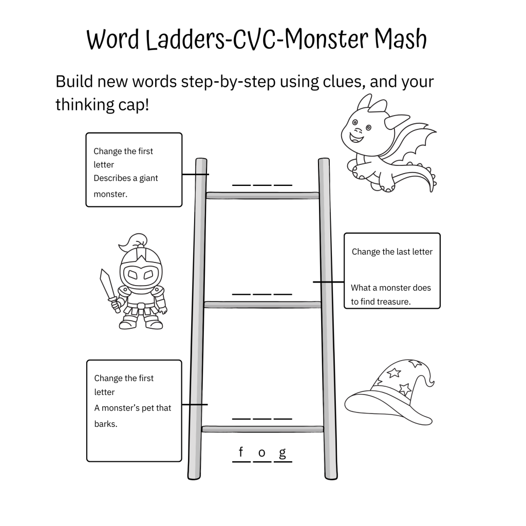 Monster Mash-Word Dash, CVSs, Phonics and Consonant Blends-For Grades 1 ...