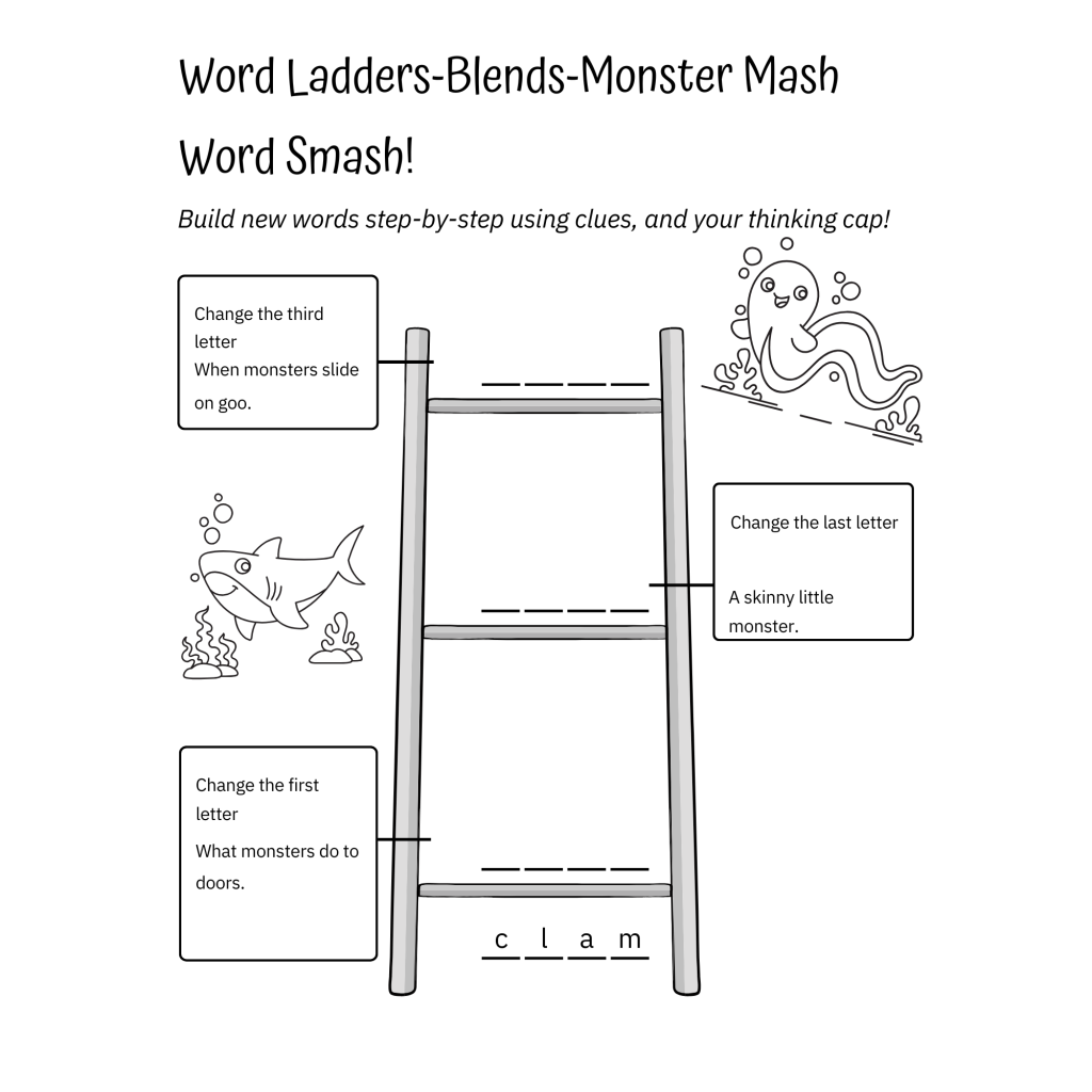 Monster Mash-Word Dash, CVSs, Phonics and Consonant Blends-For Grades 1 ...