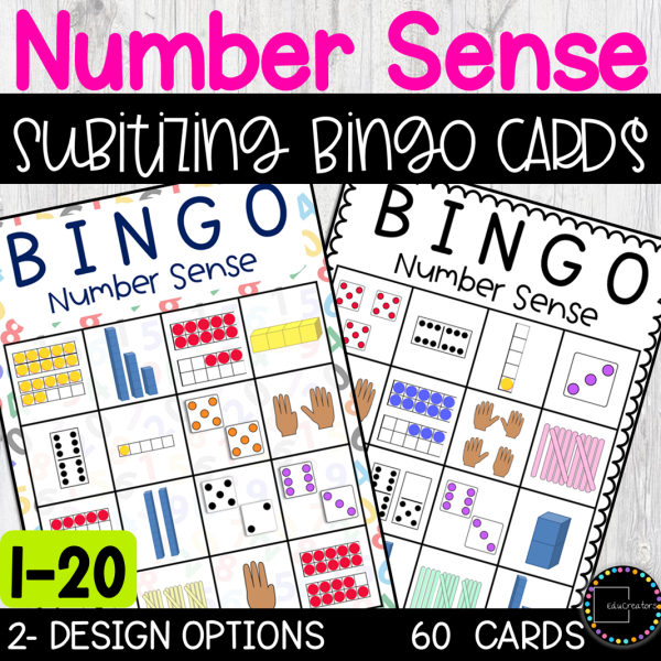 Number Sense Subitizing Bingo Math Activity Games Activities ...