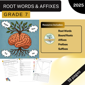 Root Words & Affixes Middle School Bundle - Prefix, Suffix, Review ...