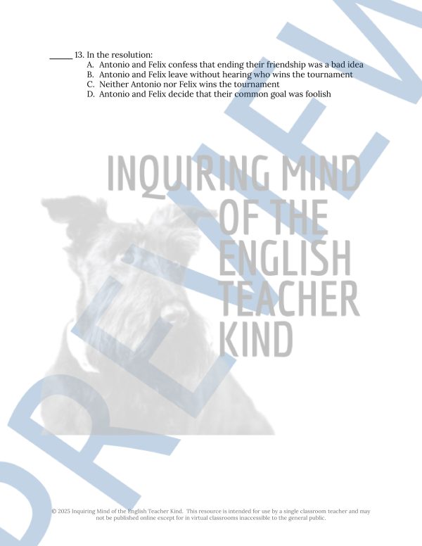 "Amigo Brothers" by Piri Thomas Quiz and Answer Key - Made By Teachers