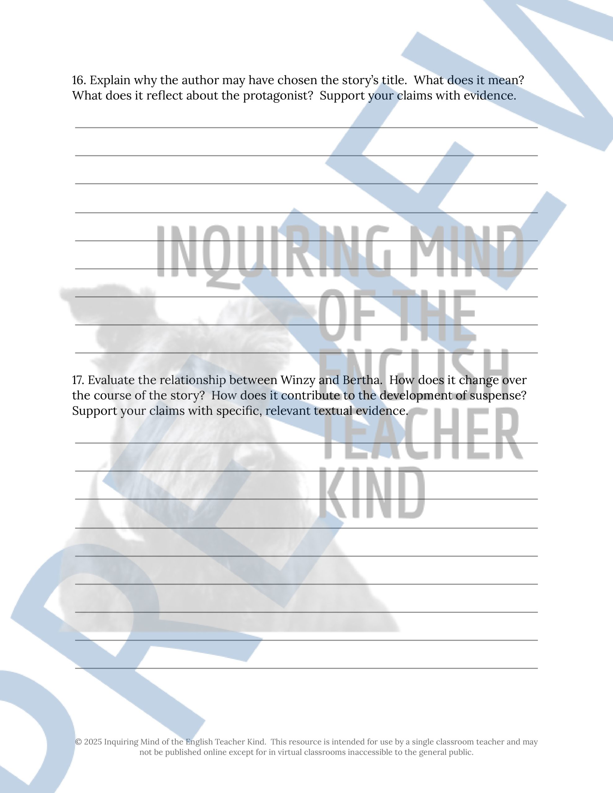 "The Mortal Immortal" by Mary Shelley Quiz, Analysis Worksheet, and ...