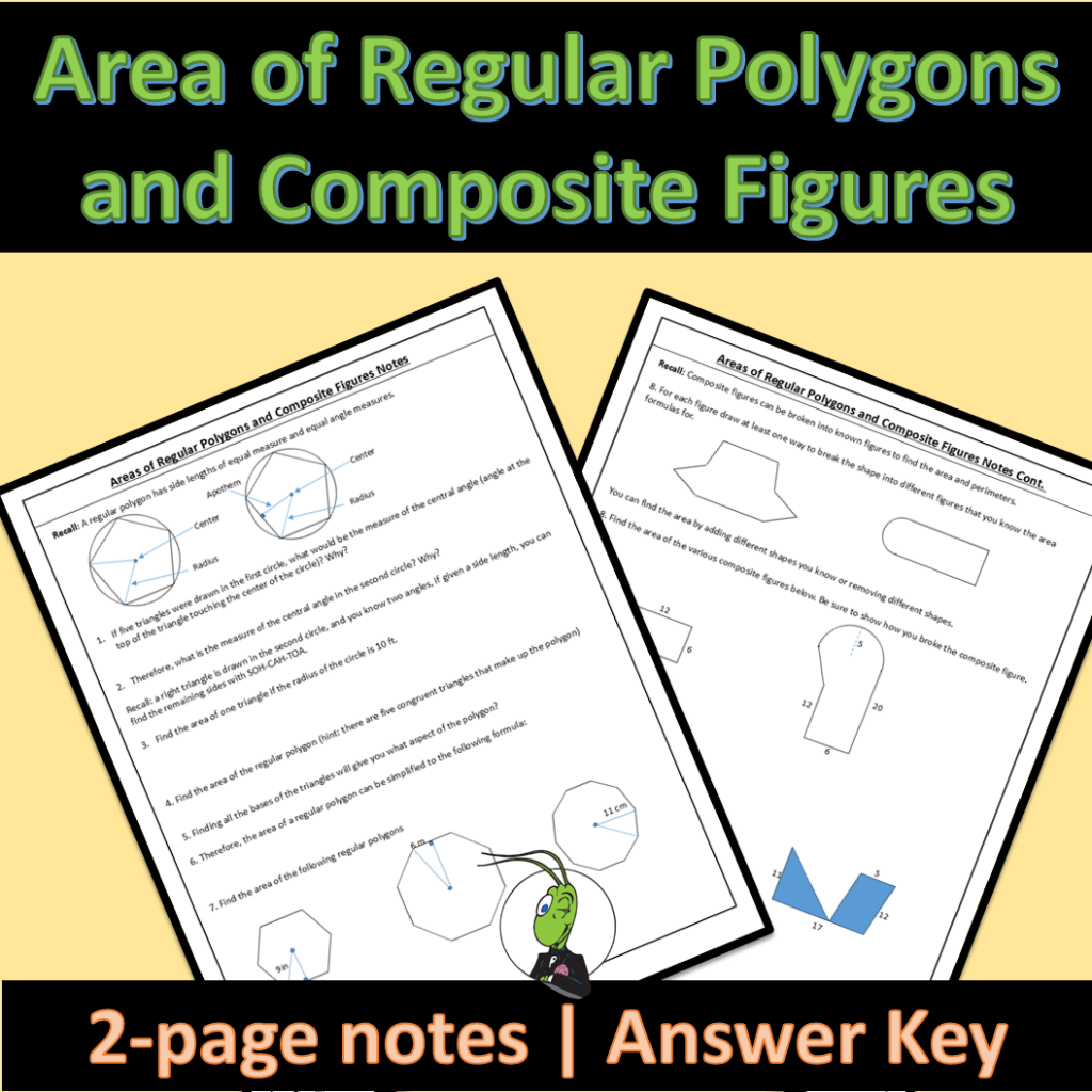 Area of Regular Polygons and Composite Figures Geometry Guided Notes ...