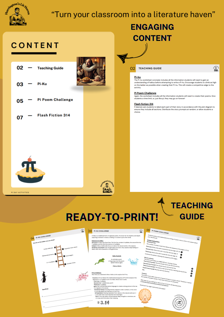 Pi Day Activities for an ELA Classroom - Poetry & Flash Fiction | Made ...