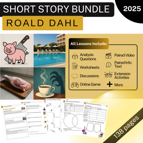 Roald Dahl Short Story Bundle - Landlady, Man from the South, Lamb to ...