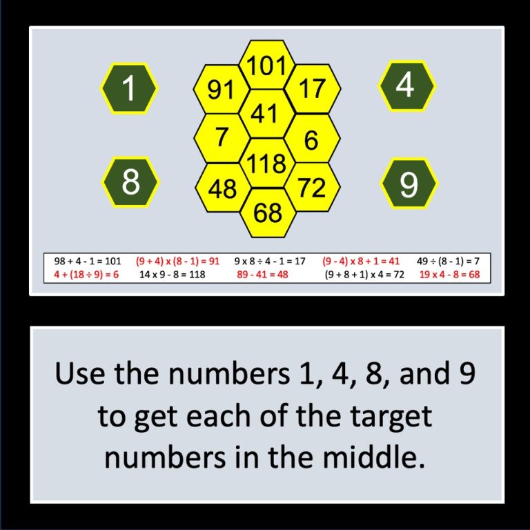 Honeycomb Hunt - a free mental math game - Made By Teachers