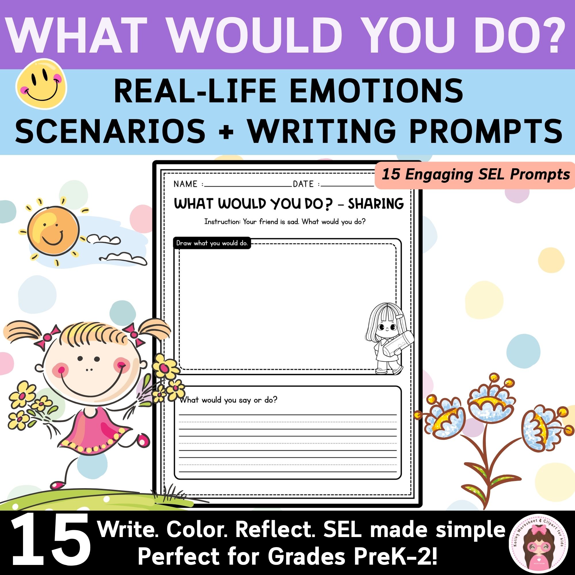 Daily Feelings Check-In Journal SEL Activities for K to 2 Classrooms ...