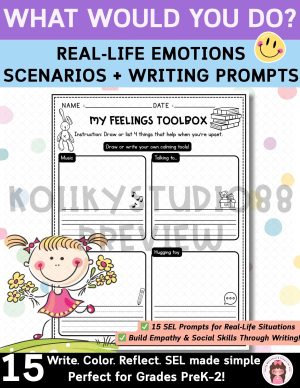 Daily Feelings Check-In Journal SEL Activities for K to 2 Classrooms ...