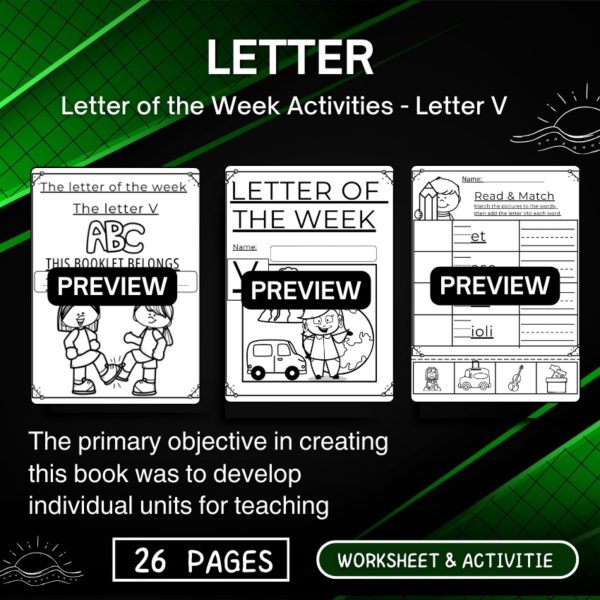 Phonics Letter of the Week V for kindergarten students | Made By Teachers