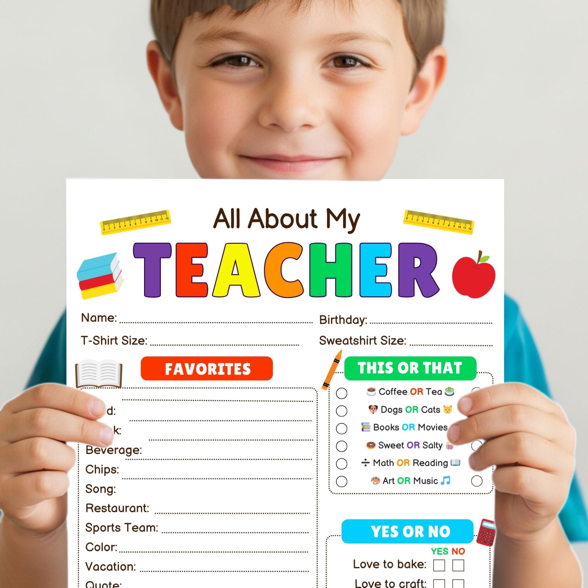 Editable All About My Teacher Template | Back to School Meet the ...