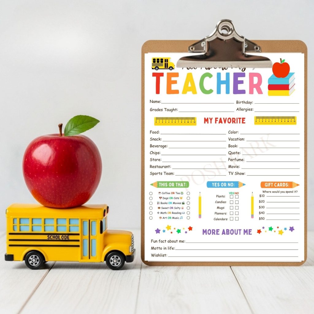 Editable Meet the Teacher Form | All About Me Back to School Digital ...