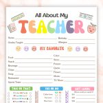 All About Me Teacher Template | Editable Back to School Digital ...