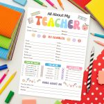 All About Me Teacher Template | Editable Back to School Digital ...