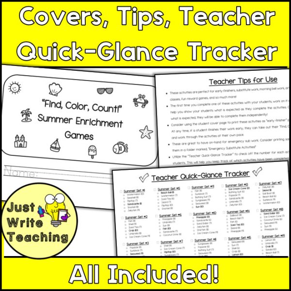 Find, Color, Count! - Summer Enrichment Games | Made By Teachers