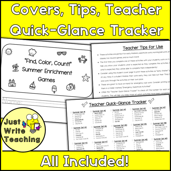 Find, Color, Count! - Summer Enrichment Games | Made By Teachers