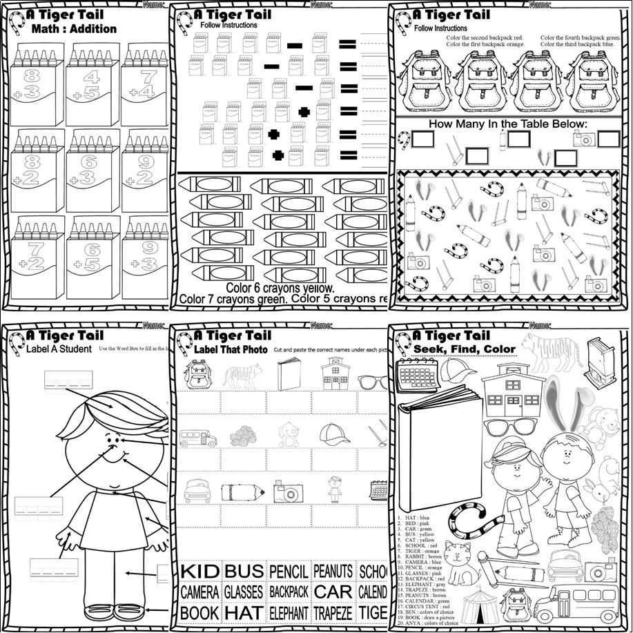 A Tiger Tail Book Companion Reading Comprehension Book Companion Back ...