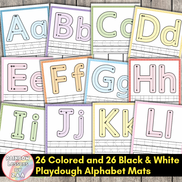 Alphabet Playdough Mats | Alphabet Practice | Letter Recognition Play ...