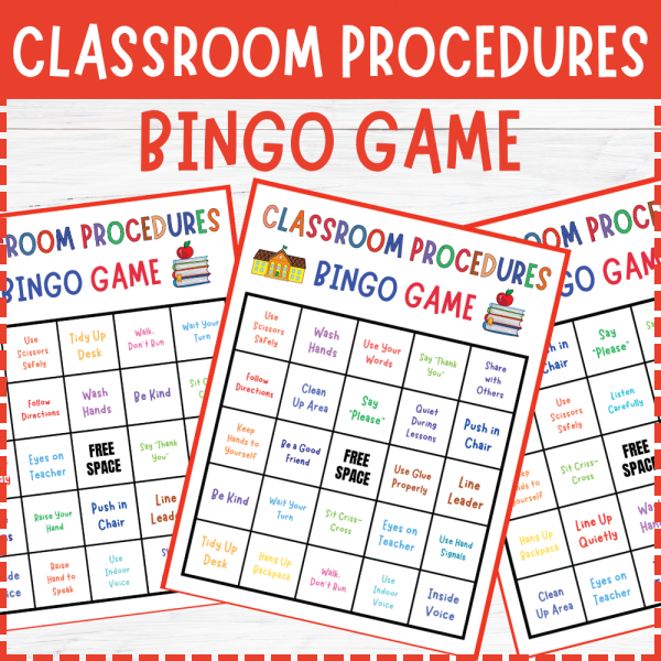 No Prep Classroom Procedures Bingo, Back to School Classroom Management ...
