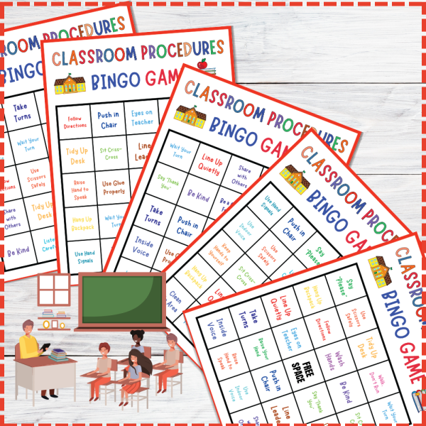 No Prep Classroom Procedures Bingo, Back to School Classroom Management ...