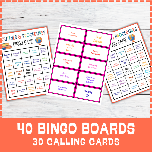 Routines & Procedures Bingo, Back to school Classroom rules ...