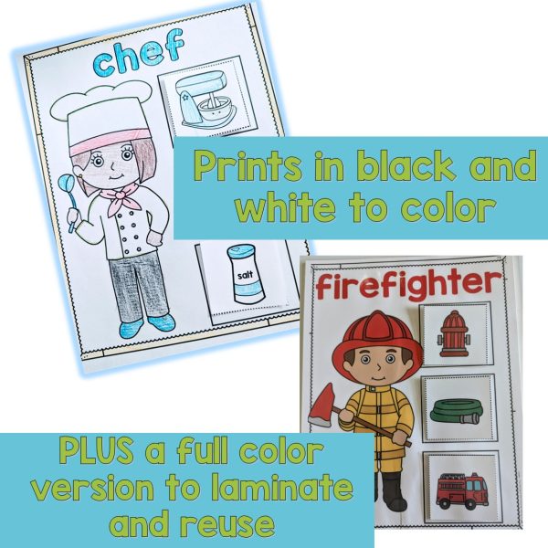 Community Helpers Matching Activity| Cut and Paste or Reusable Center ...