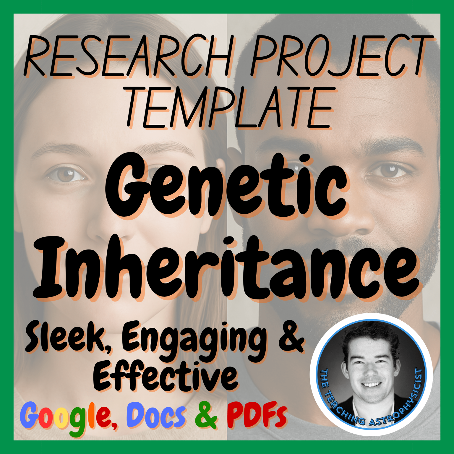 Genetic Inheritance Biology Science Research Project Template | Digital ...