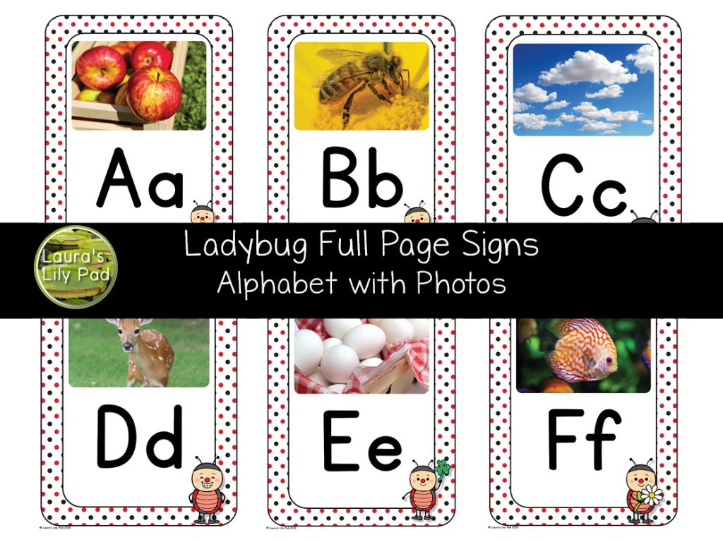 Ladybug ABC Signs | Made By Teachers