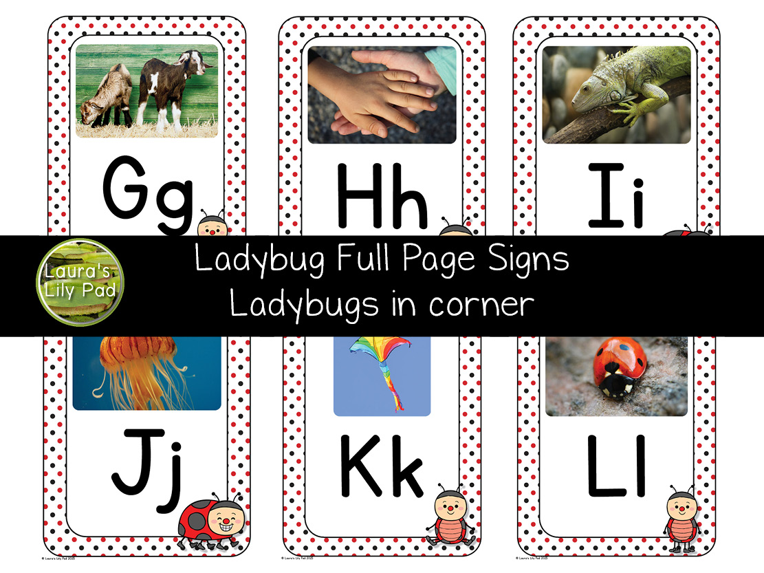 Ladybug ABC Signs | Made By Teachers