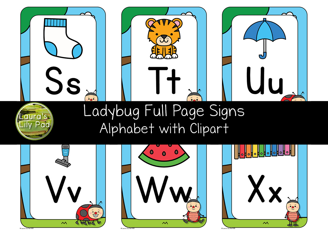 Ladybug ABC Signs | Made By Teachers