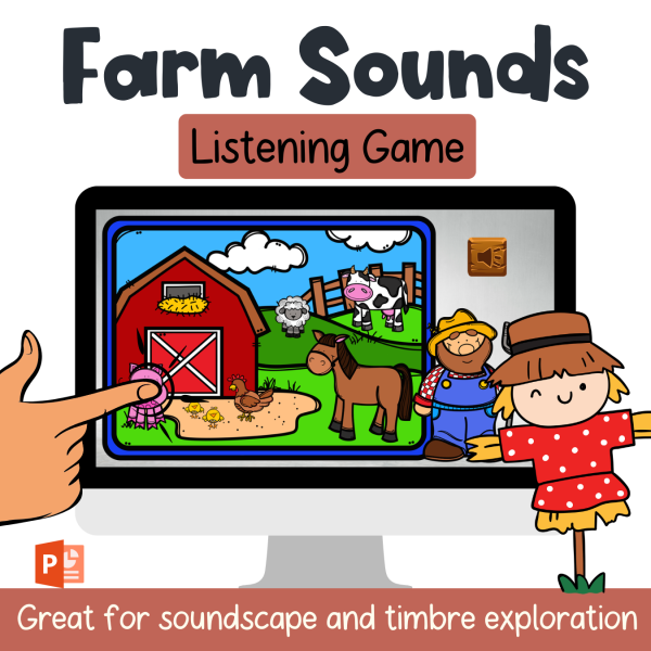 Interactive Farm Sounds Game | Self-correcting PowerPoint for Pre-K and ...