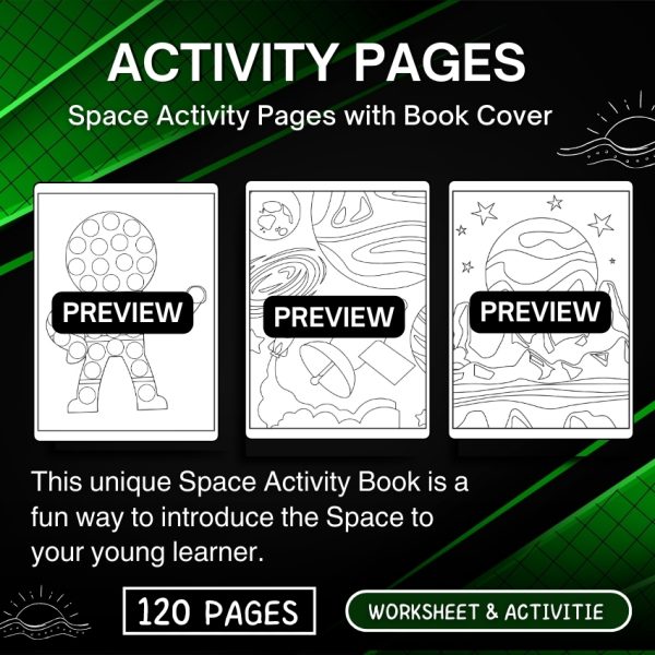 Space Activity Pages with Book Cover | Made By Teachers
