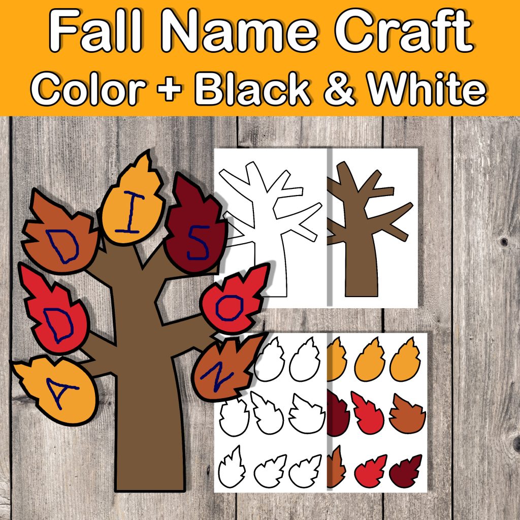 Fall Name Craft | Tree | Fall Activities | Back To School | Made By ...