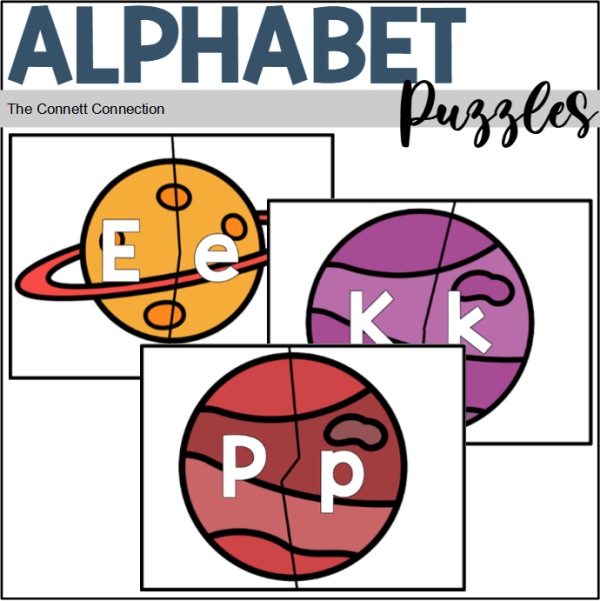 Space Alphabet and Number Flash Cards and Puzzles | Made By Teachers