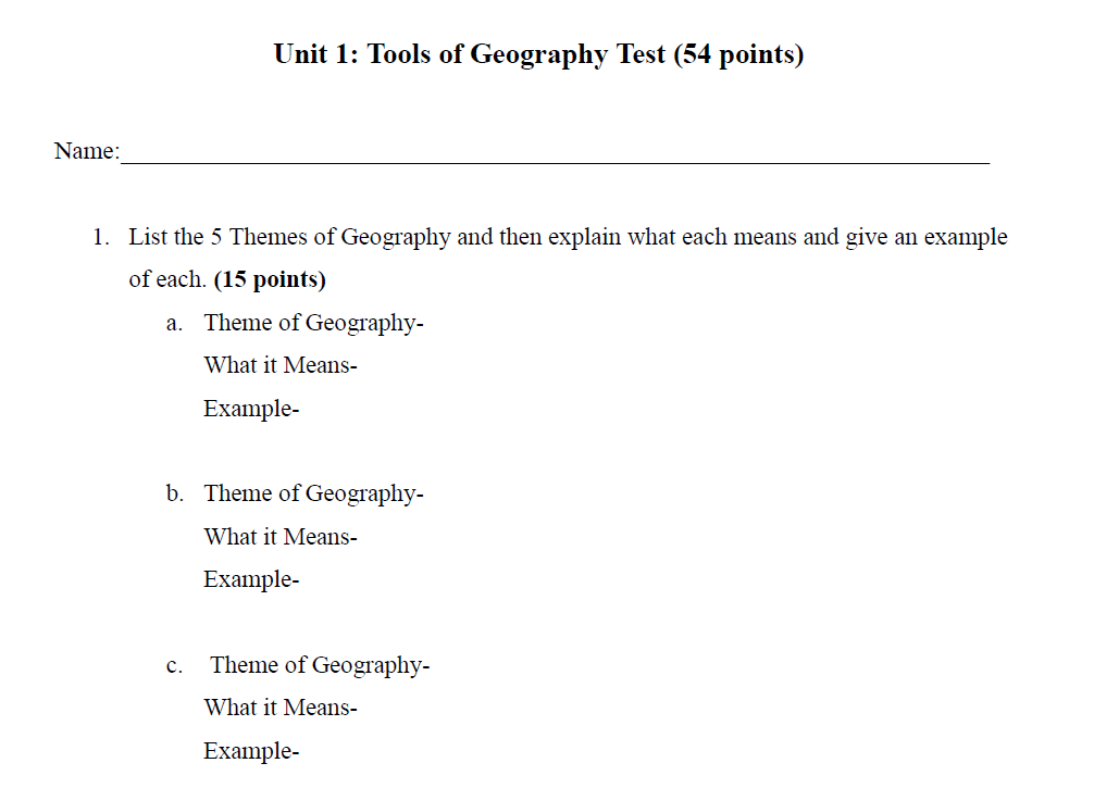 Maps Assessment | Made By Teachers