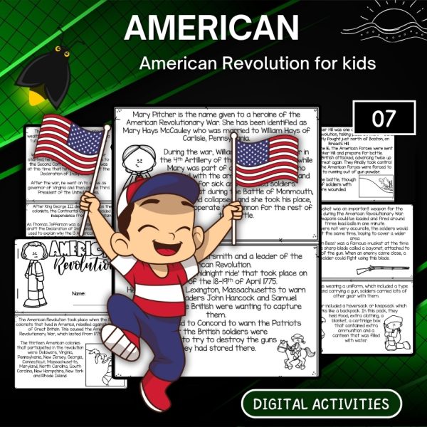 American Revolution for kids activities worksheets - Made By Teachers