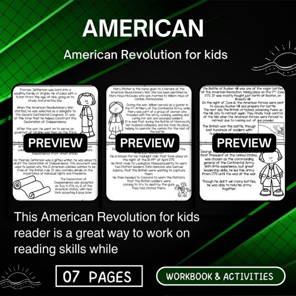 American Revolution for kids activities worksheets - Made By Teachers