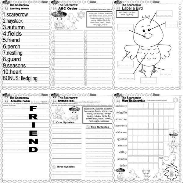 The Scarecrow Fall Read Aloud Book Companion Reading Comprehension ...