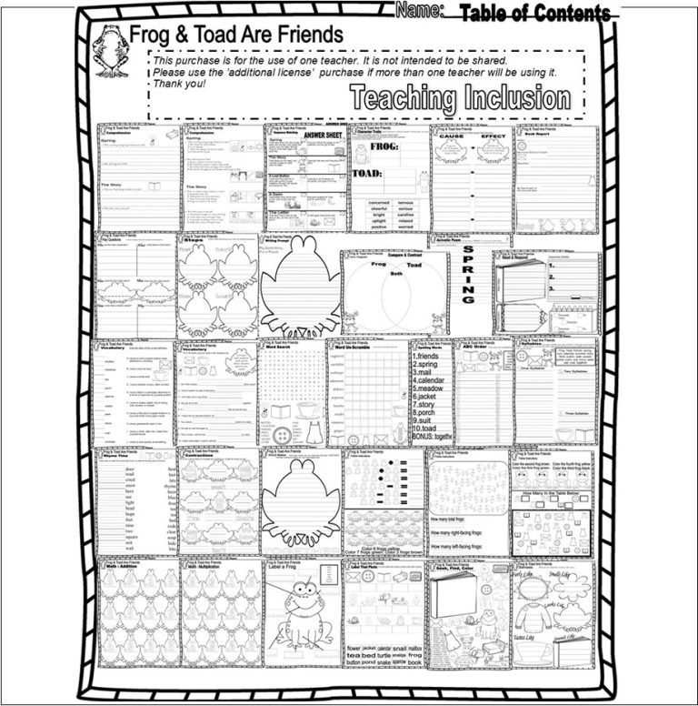 Frog & Toad Are Friends Read Aloud Book Study Companion Reading ...