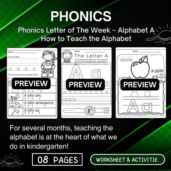 Phonics Letter of The Week – Alphabet A How to Teach the Alphabet ...