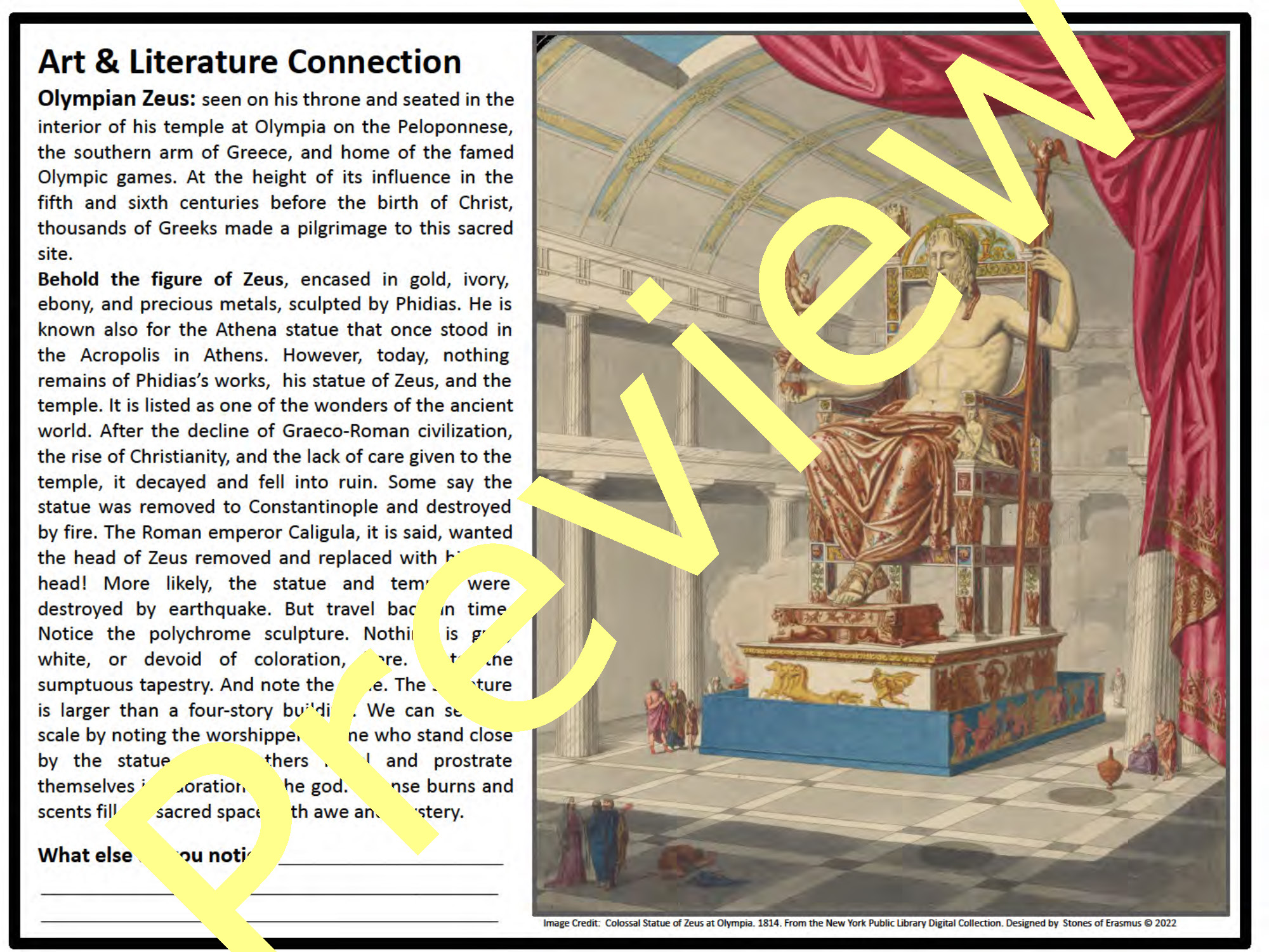 12 Olympians Greek and Roman Gods & Goddesses Thematic Unit Grades 8-11 ...